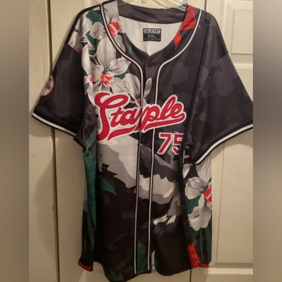 Staple | Shirts | Pigeon Brand Staple Black And Red Floral Jersey Mens ...